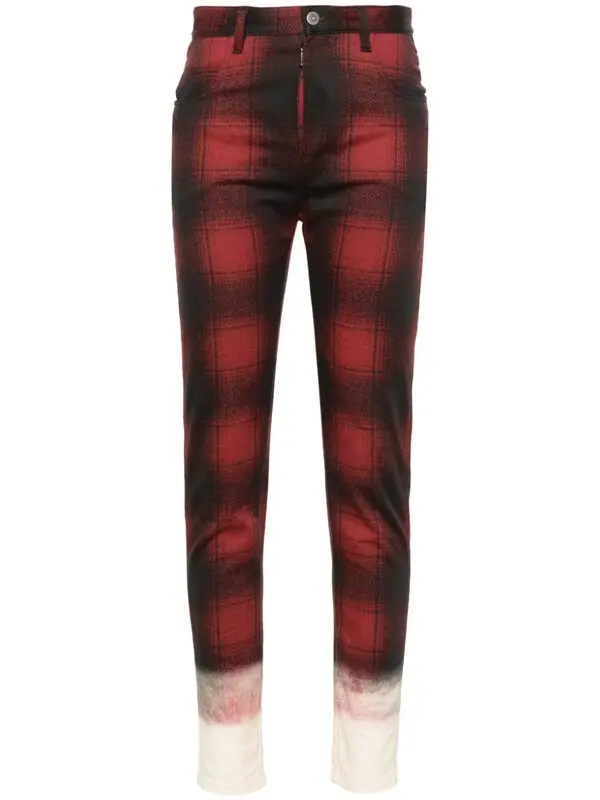 MAISON MARGIELA Tartan Check Tapered Trousers