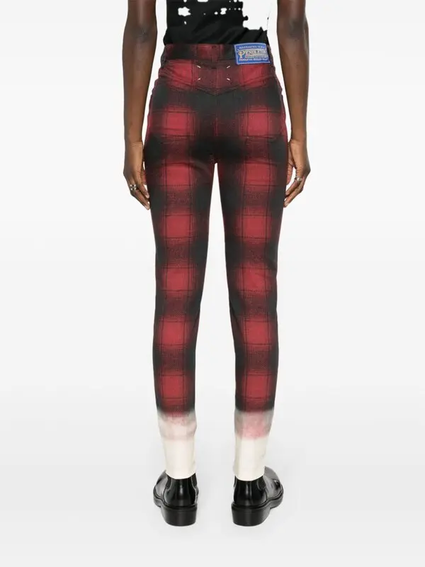 MAISON MARGIELA Tartan Check Tapered Trousers