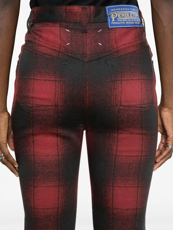 MAISON MARGIELA Tartan Check Tapered Trousers