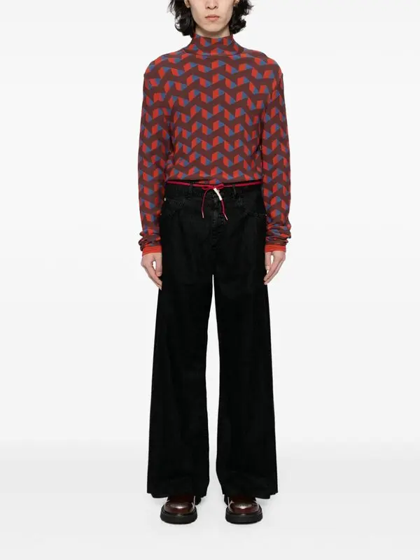 Marni Drawstring Flared Trousers