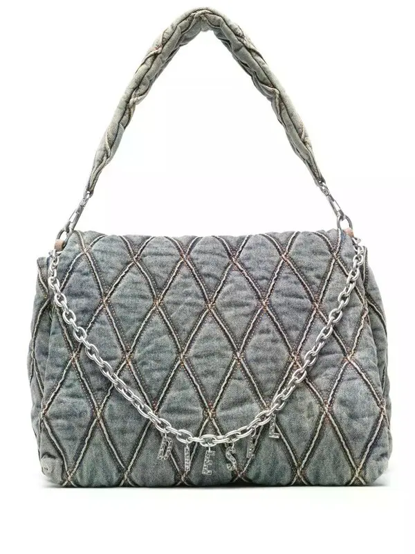 DIESEL® Large Charm-d Shoulder Bag - Blue