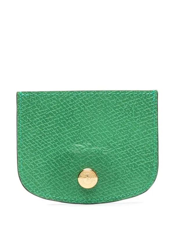 Longchamp Pure Logo-embroidered Cardholder - Green