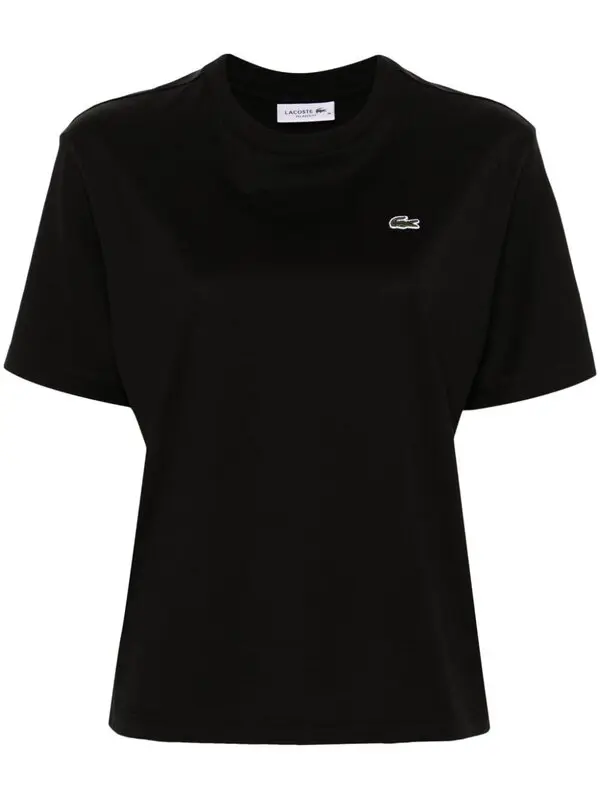 Lacoste Logo-patch Cotton T-shirt - Black