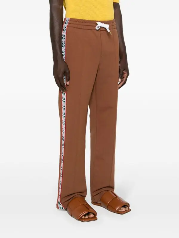 Casablanca Logo-patch Organic Cotton Track Pants - Brown
