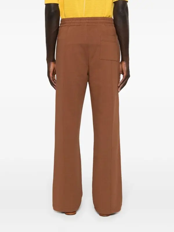 Casablanca Logo-patch Organic Cotton Track Pants - Brown