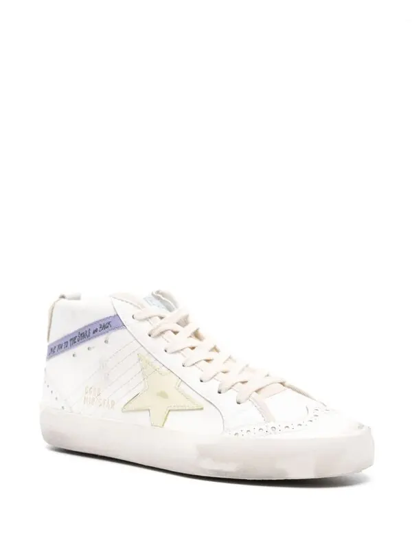 GOLDEN GOOSE Mid Star Hi-top Sneakers - White