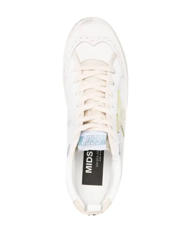 GOLDEN GOOSE Mid Star Hi-top Sneakers - White