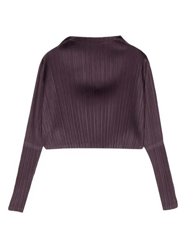Issey Miyake January Pleated Cropped Top