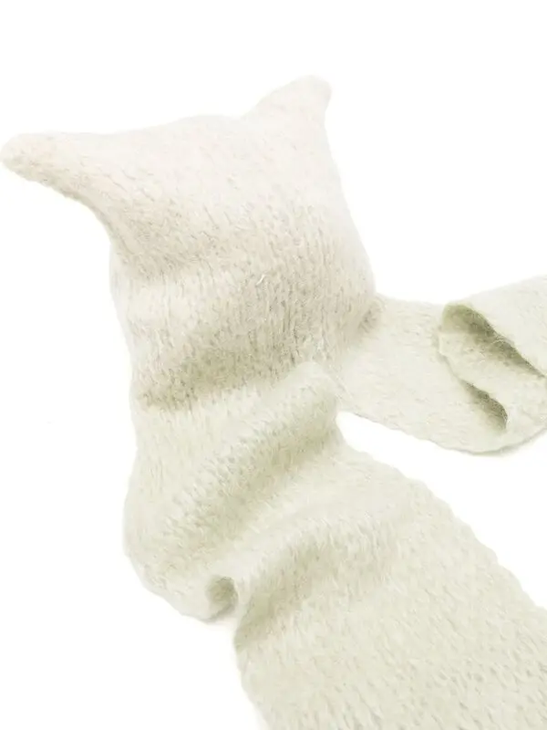 MAISON MARGIELA Knitted Scarf Beanie - Green