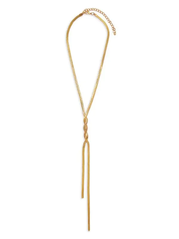HZMER JEWELLERY Serene Twist-front Necklace - Gold