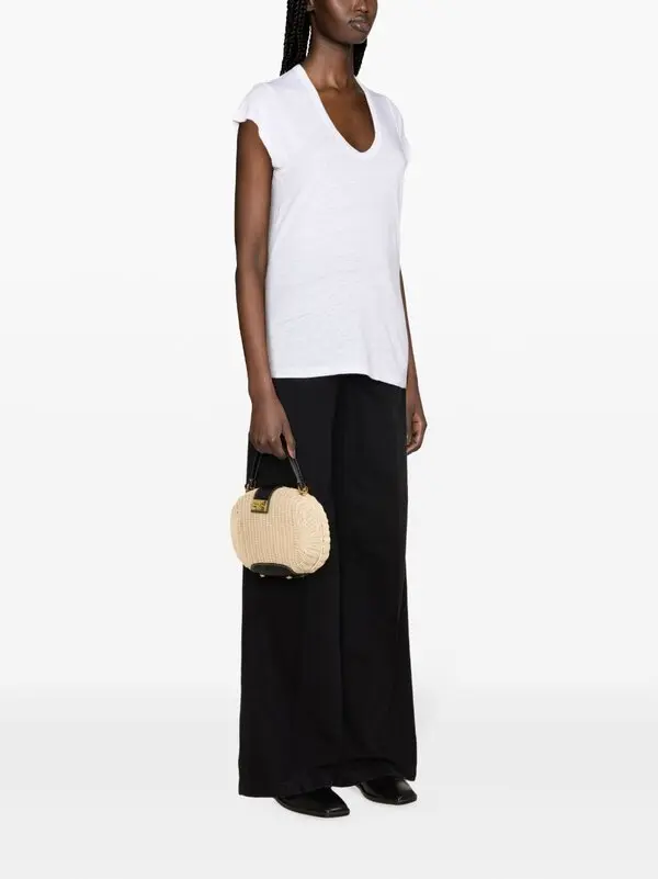 MARANT ETOILE Zankou Linen T-shirt - White