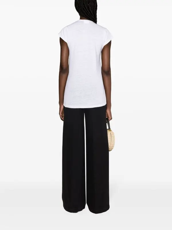 MARANT ETOILE Zankou Linen T-shirt - White