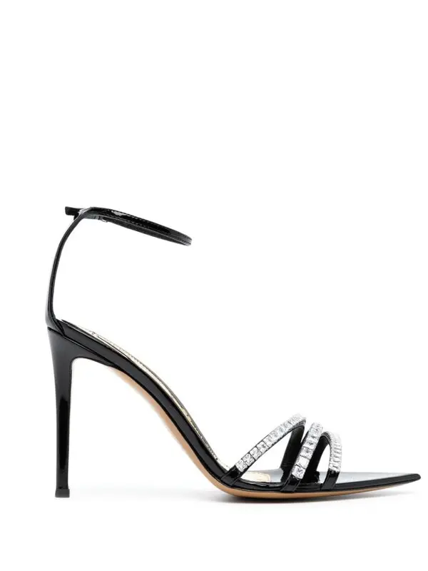 Alexandre Vauthier Crystal-embellished Leather Sandals