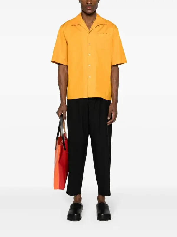 Marni Cropped Wool Tapered Trousers - Black