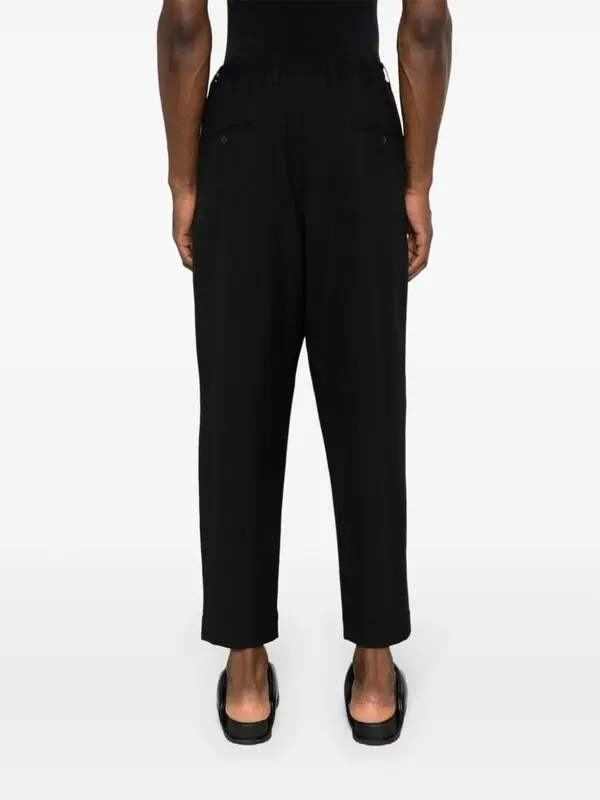 Marni Cropped Wool Tapered Trousers - Black