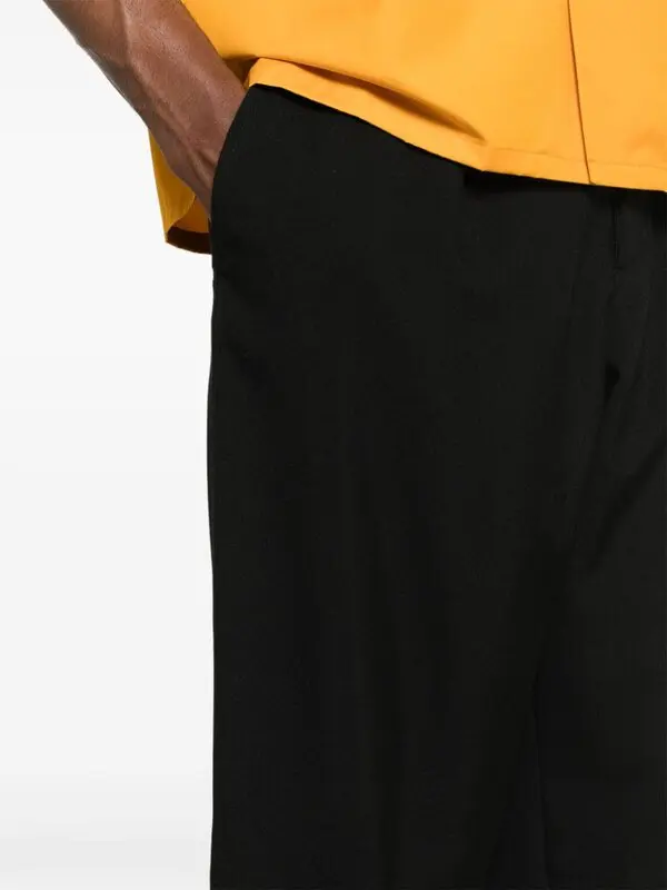 Marni Cropped Wool Tapered Trousers - Black