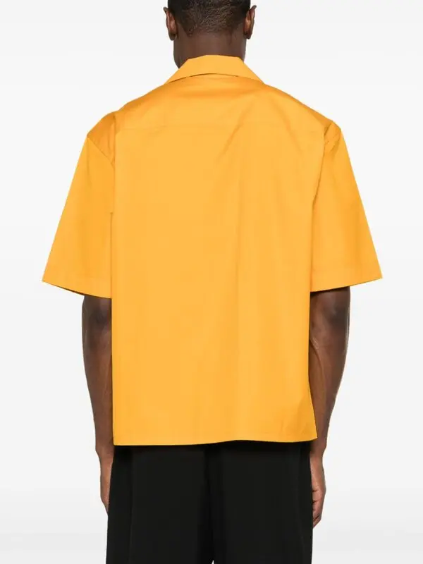 Marni Logo-print Poplin Shirt - Orange