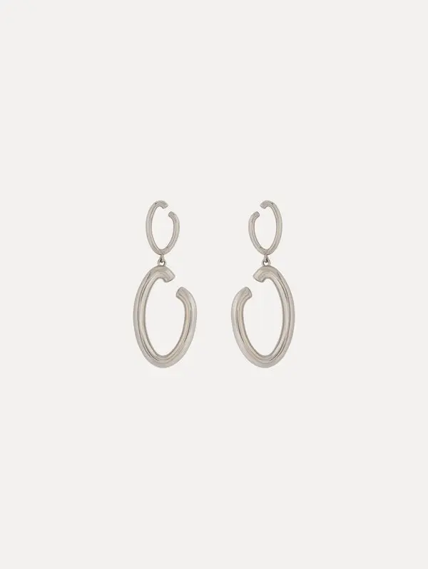 Oscar De La Renta O Drop Earrings - Silver