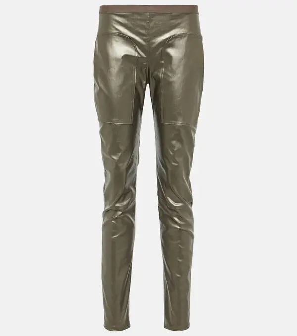 Rick Owens Metallic Denim Leggings