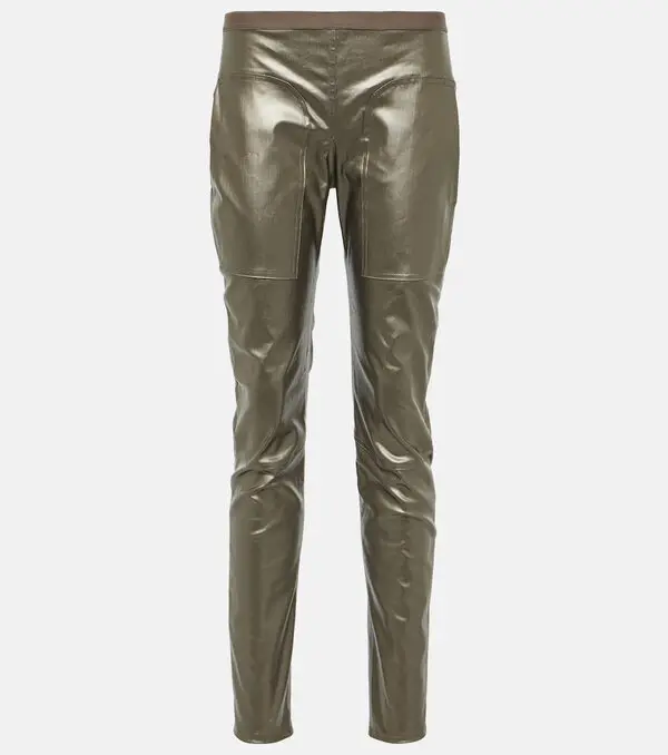 Rick Owens Metallic Denim Leggings - Silver