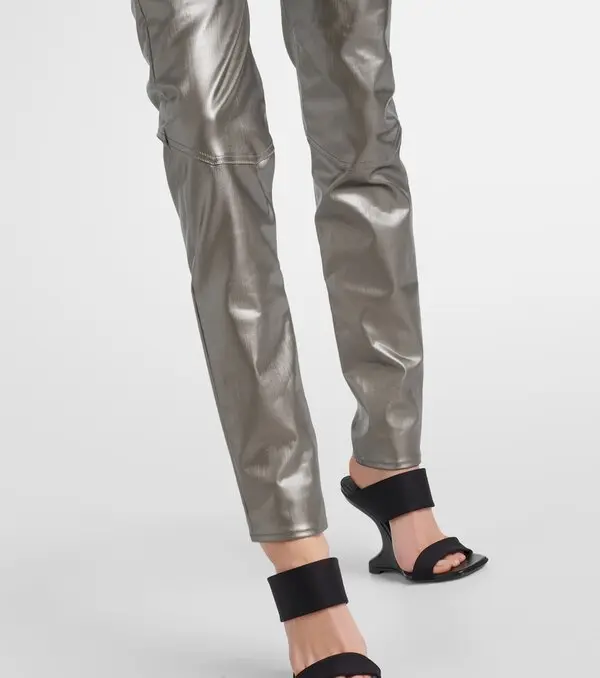 Rick Owens Metallic Denim Leggings