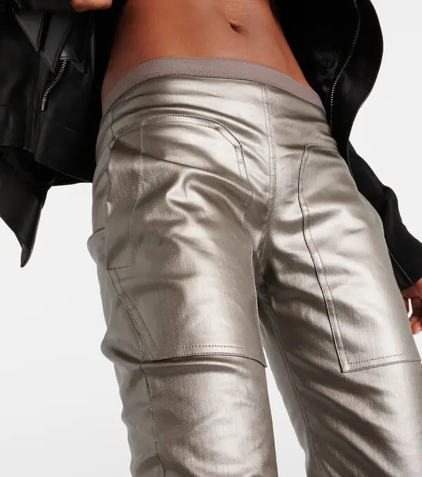 Rick Owens Metallic Denim Leggings