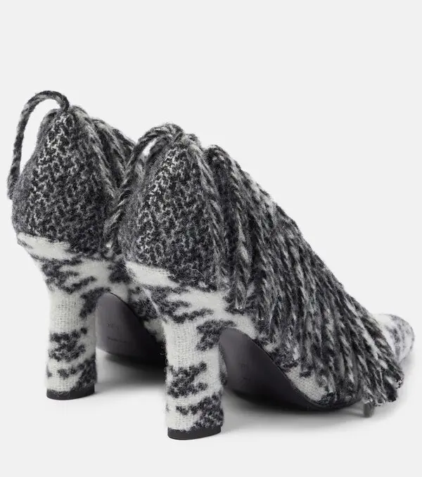 Burberry Sweep 100 Fringed Wool Pumps