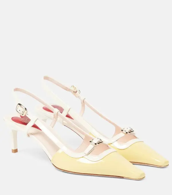 ROGER VIVIER Viv’ Canard Slingback Pumps - Neutrals