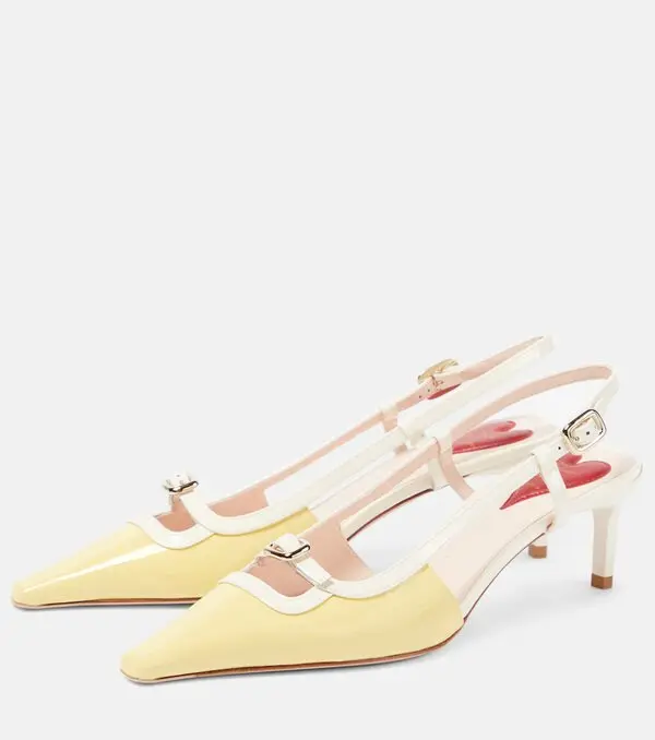 ROGER VIVIER Viv’ Canard Slingback Pumps - Neutrals