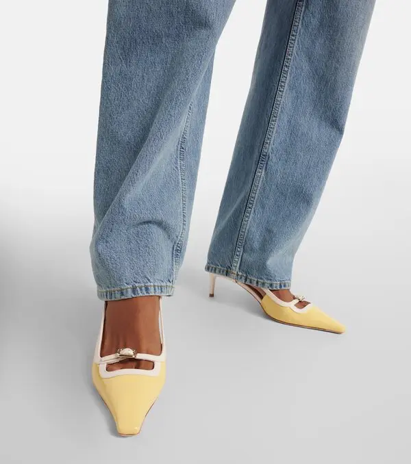 ROGER VIVIER Viv’ Canard Slingback Pumps - Neutrals