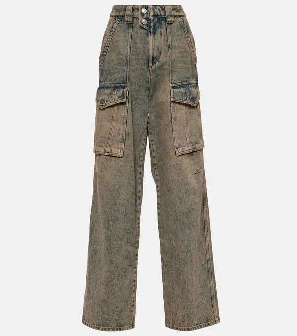 MARANT ETOILE Heilani High-rise Cargo Jeans
