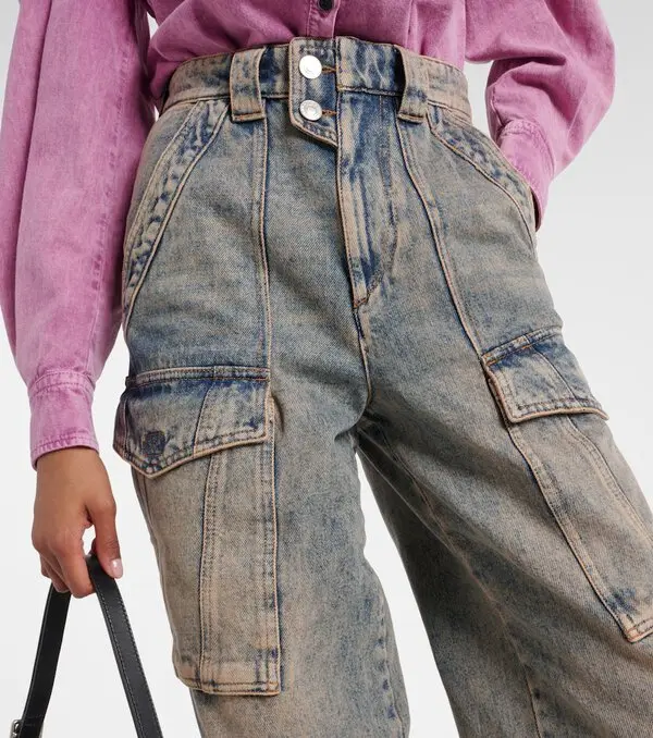 MARANT ETOILE Heilani High-rise Cargo Jeans