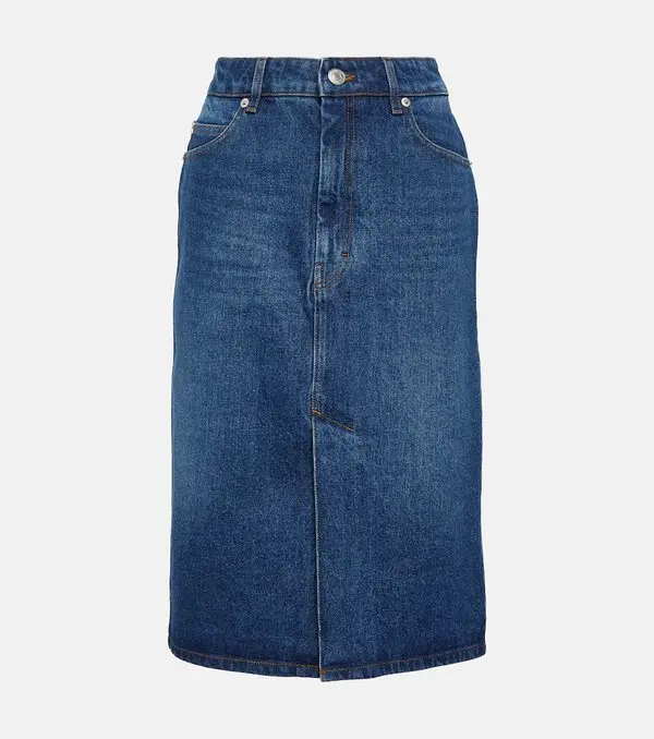 Ami Denim Pencil Skirt