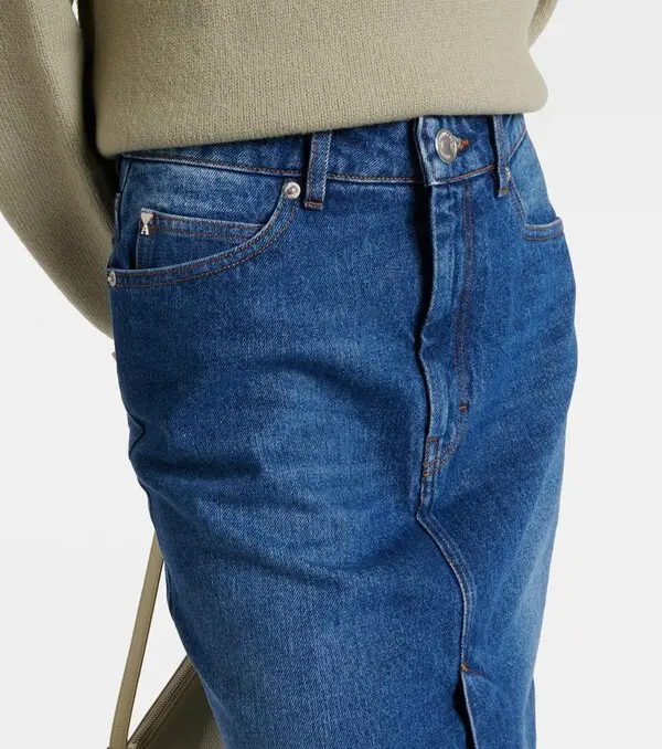 AMI Paris Denim Pencil Skirt