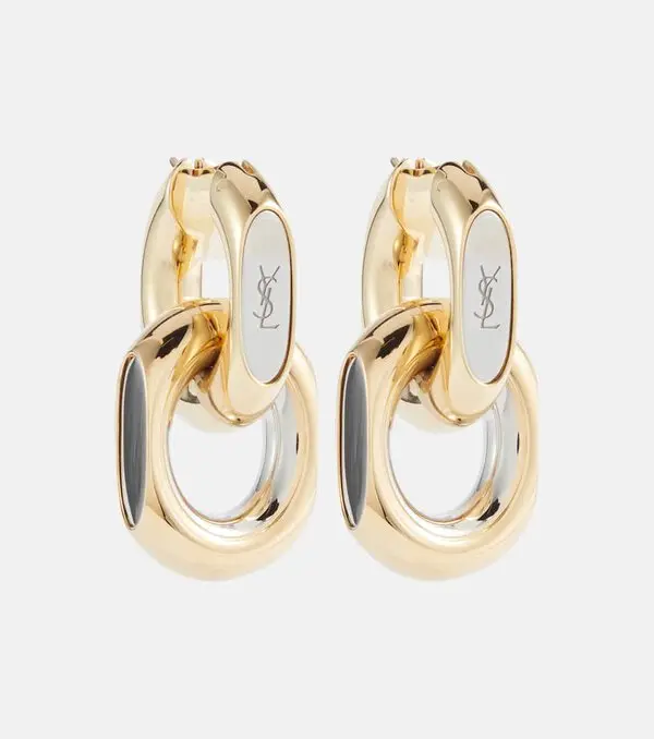 Saint Laurent Cassandre Hoop Earrings - Gold