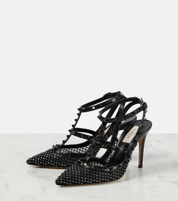 Valentino Garavani Rockstud 100 Leather Pumps