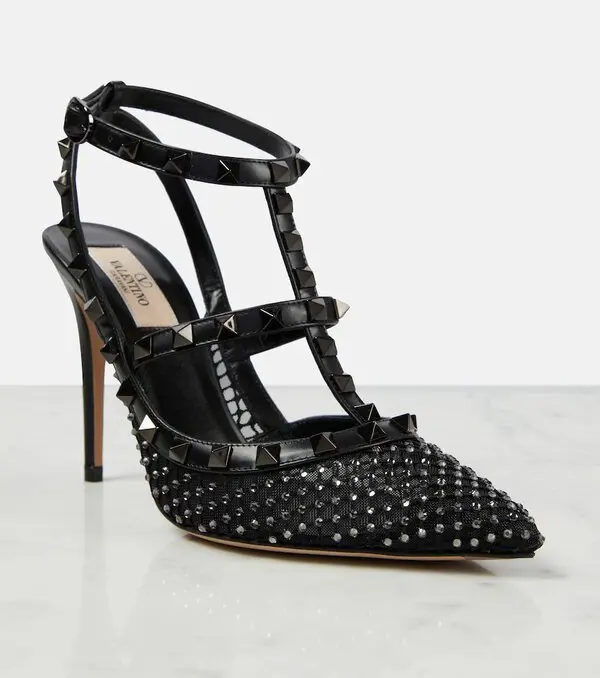 Valentino Garavani Rockstud 100 Leather Pumps