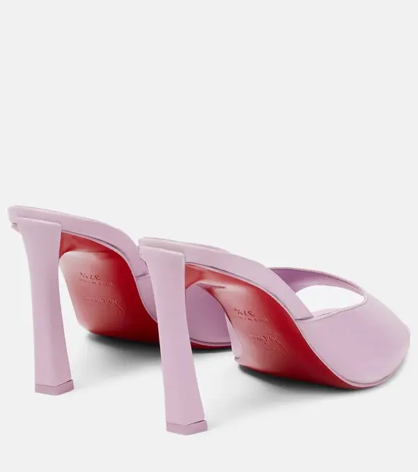 CHRISTIAN LOUBOUTIN Condora Leather Mules - Purple