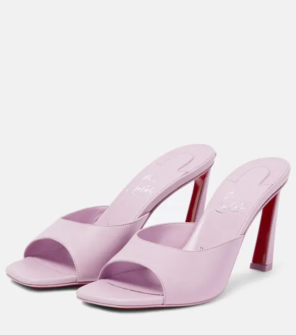 CHRISTIAN LOUBOUTIN Condora Leather Mules - Purple