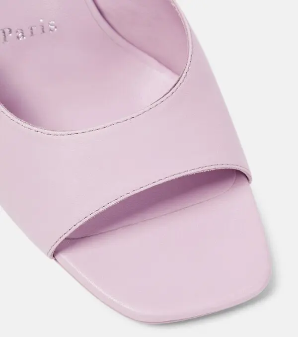 CHRISTIAN LOUBOUTIN Condora Leather Mules - Purple