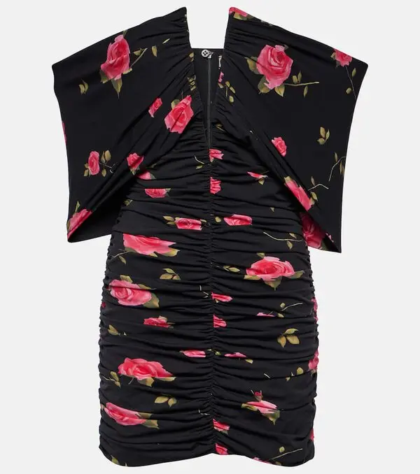 Magda Butrym Off-shoulder Floral Minidress