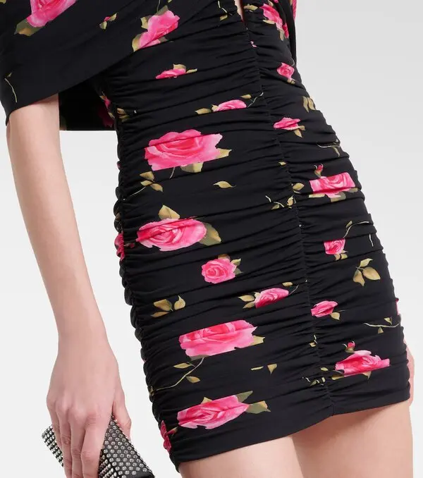 Magda Butrym Off-shoulder Floral Minidress