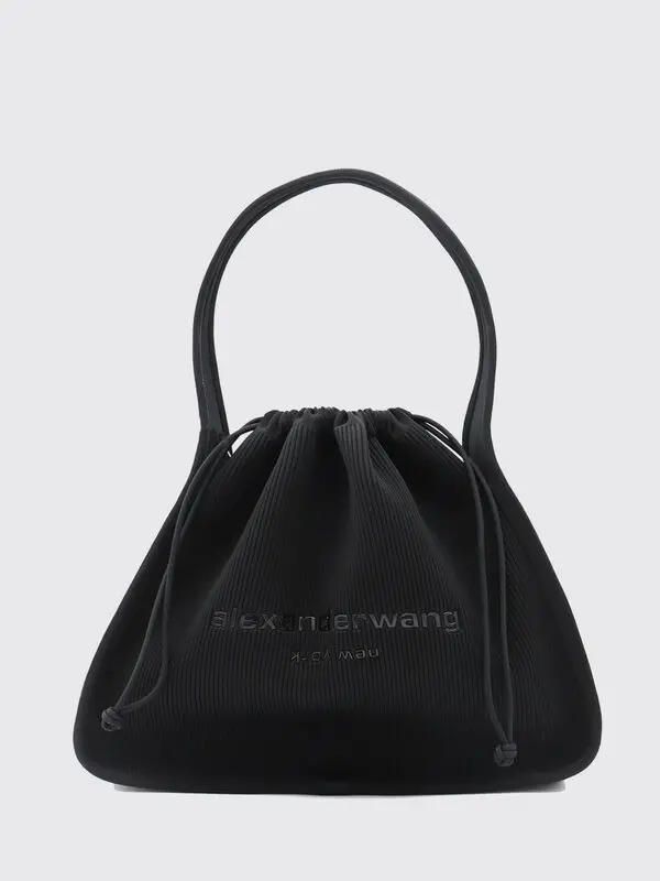 Alexander Wang Ryan Rib-knit Drawstring Bag - Black