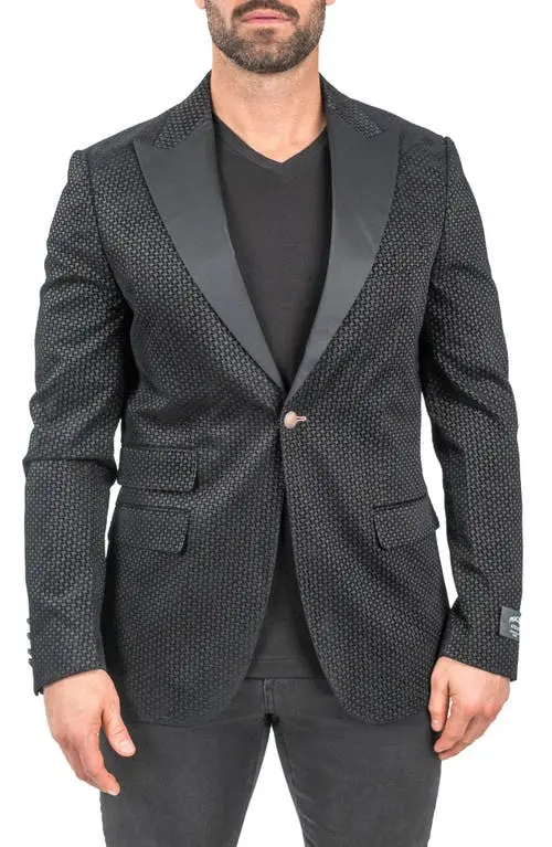 MACEOO Interrupted One-button Sport Coat - Black