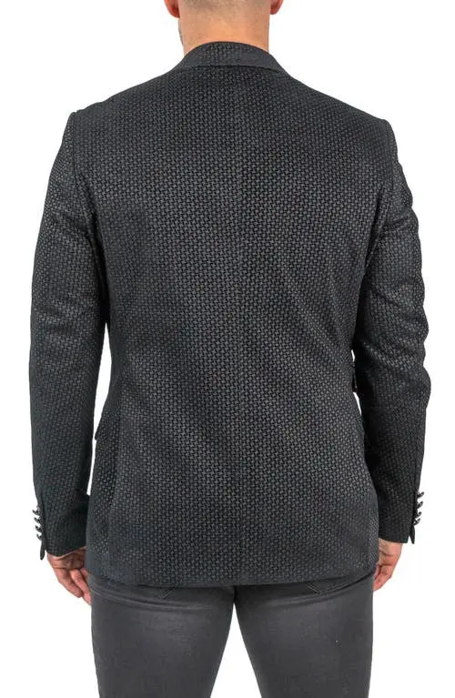 MACEOO Interrupted One-button Sport Coat - Black