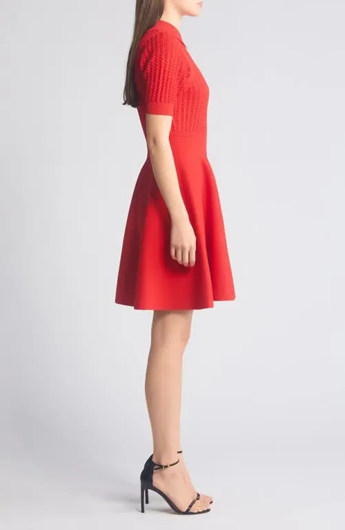 Ted Baker London Mia Knit Skater Dress In Red - 50% Off | Editorialist