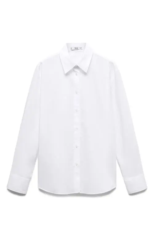 Mango Oversize Cotton Poplin Button-up Shirt