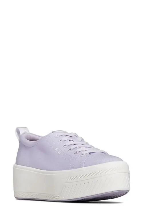 KEDS® Skyler Platform Sneakers - Light/pastel Purple Canvas