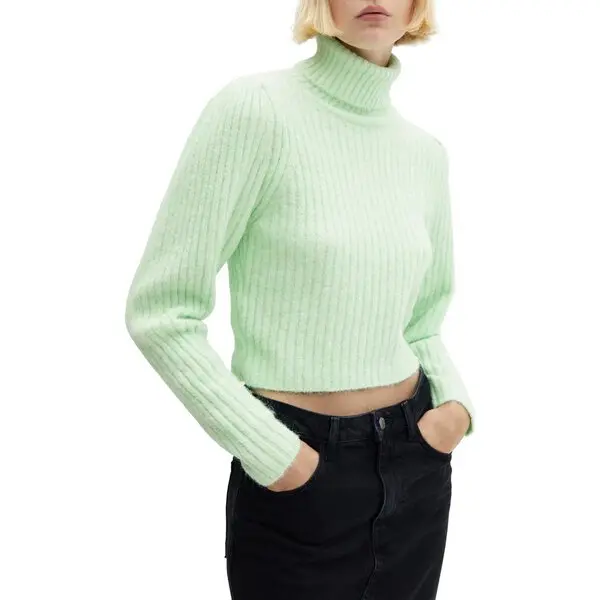 Mango Turtleneck Crop Sweater
