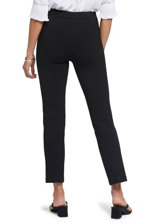 NYDJ Pull-on Ankle Straight Leg Trousers - Black